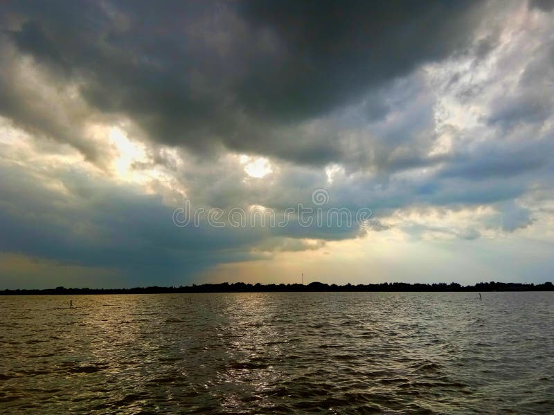 Sky stock photo. Image of cloud, river, travel, evening - 122827658