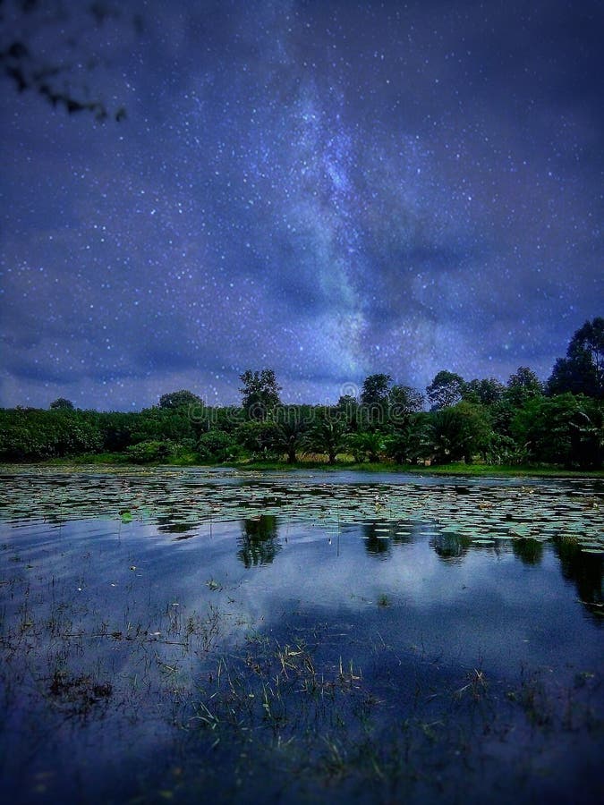 The sky stock image. Image of river, water, tree, purple - 98422699
