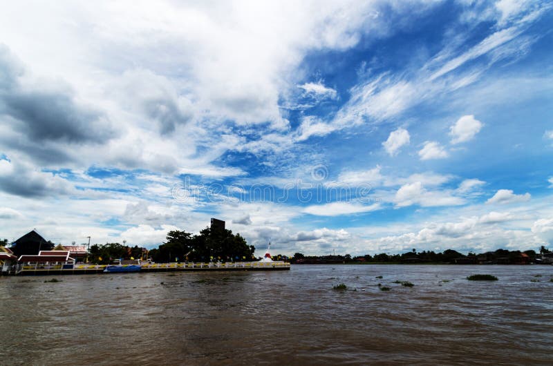 Sky and river stock photo. Image of travel, city, kret - 98657710