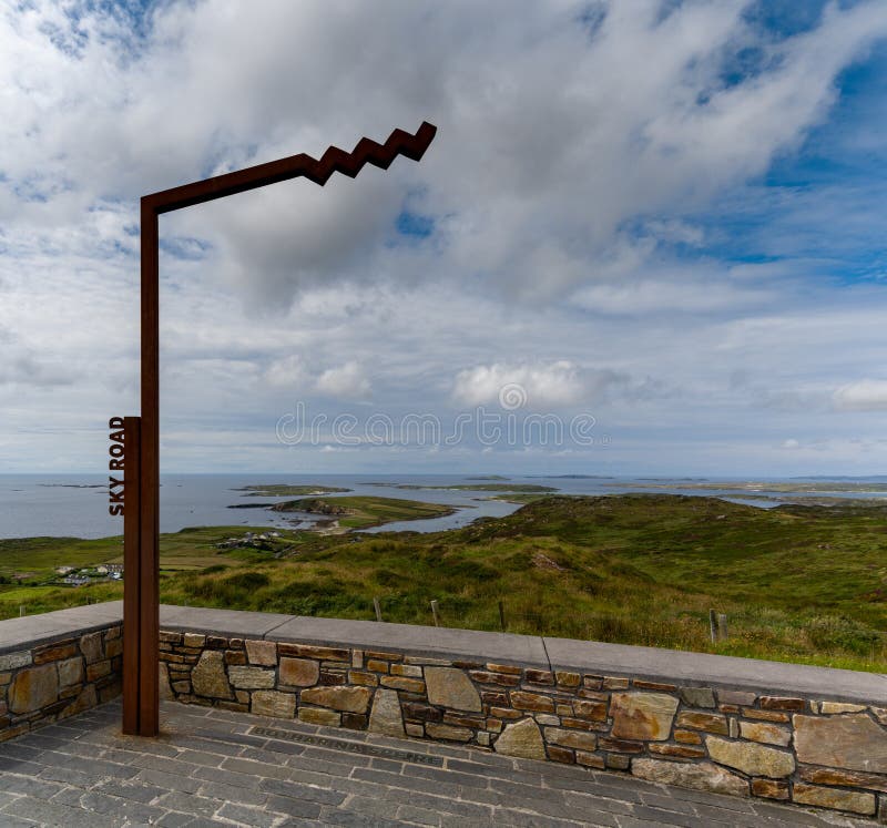 The Sky Road Scenic Viewpoint on the Wild Atlantic Way in Ireland Stock ...