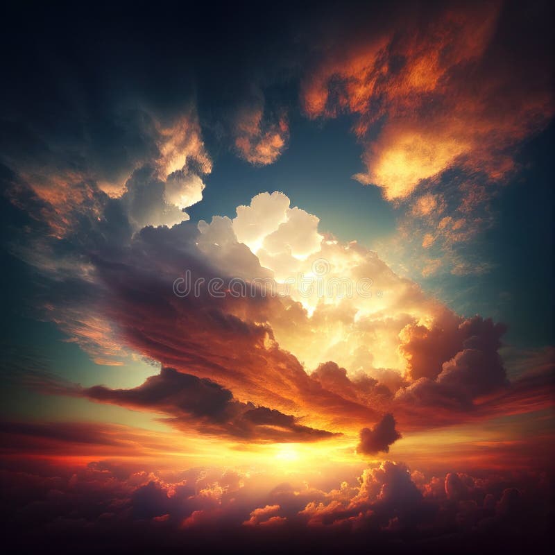 Sky it S Beautiful Colours Generative Ai Stock Illustration ...