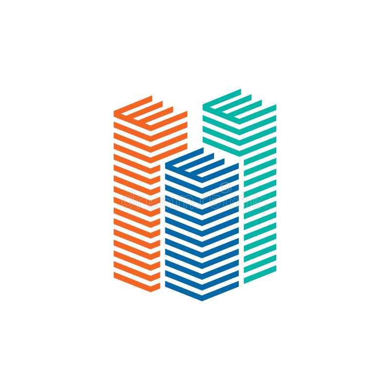 Sky Scraper Building Logo Design Template Stock Vector - Illustration ...