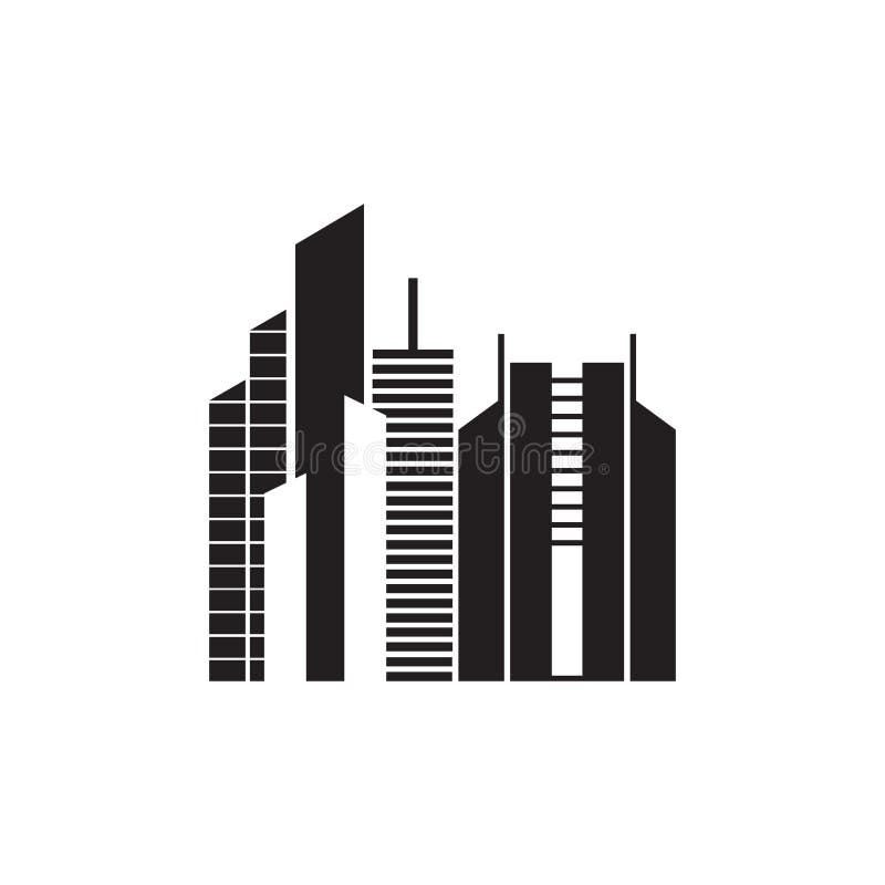 Sky Scraper Building Logo Design Template Stock Vector - Illustration ...