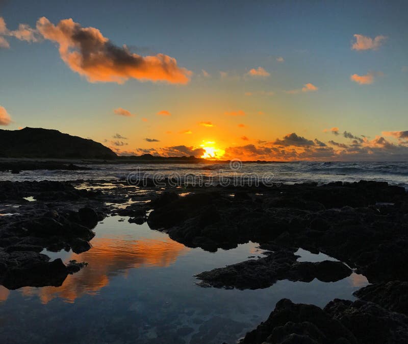 Sky, Sea, Reflection, Horizon Stock Photo - Image of sunrise, inlet ...