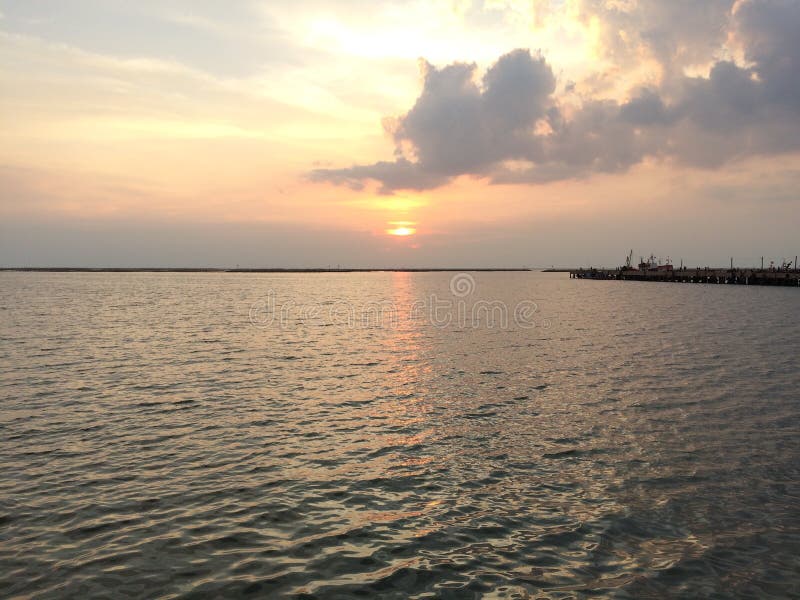 Sky and Sea stock photo. Image of sunny, skyline - 90098280