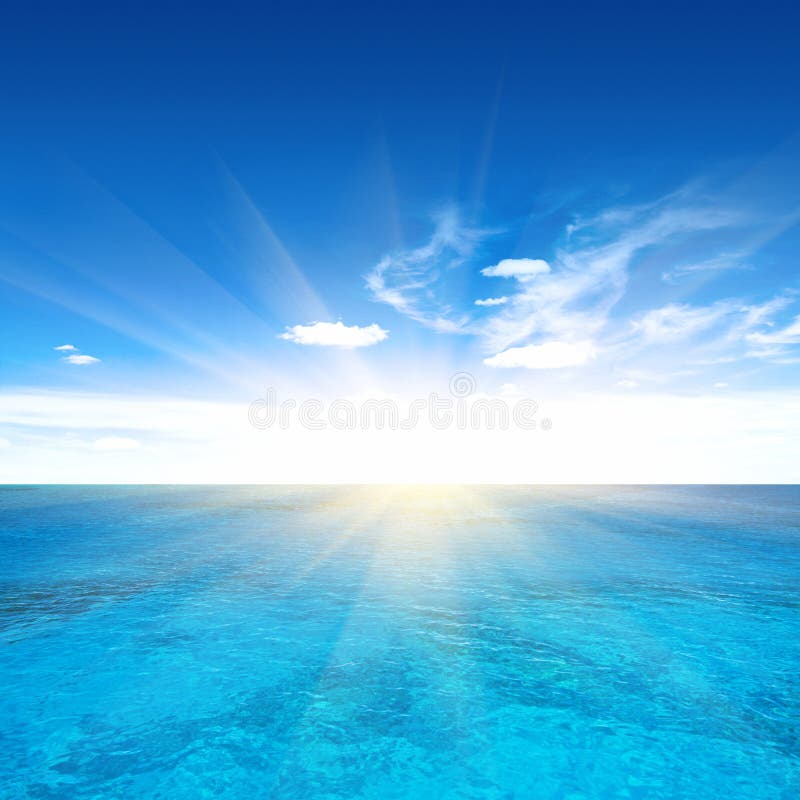 Sky and sea stock image. Image of nature, cloudy, lost - 29742675