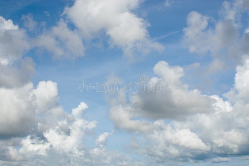 The Sky is a Small Cloud Floating in the Sky. Stock Photo - Image of ...