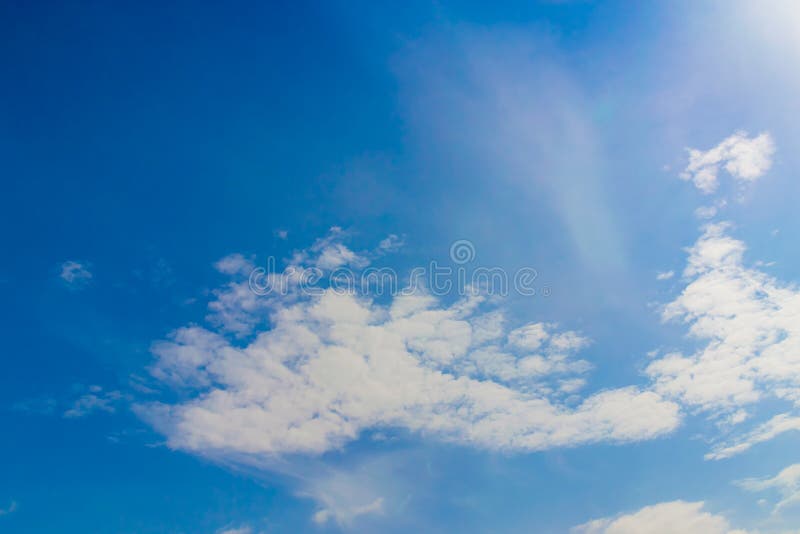 The Sky is a Small Cloud Floating in the Sky. Stock Image - Image of ...