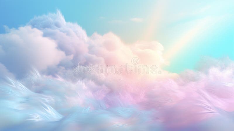 Sky Soft Light 3d Rendering of Gradient Pastel Background Abstract ...