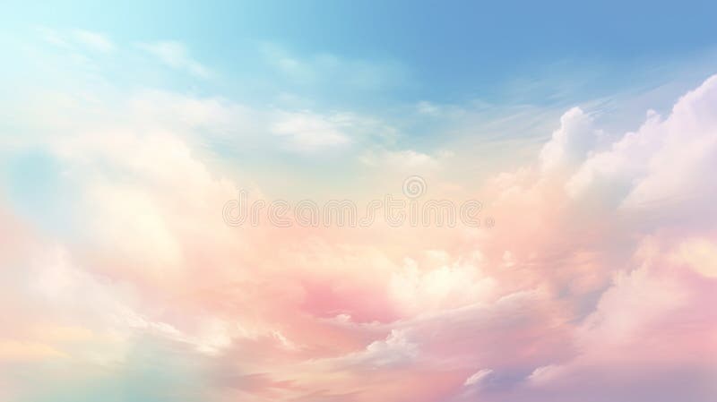Sky Soft Light 3d Rendering Illustration of Gradient Pastel Background ...