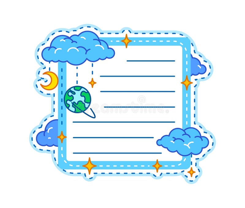 Cute Cartoon Vector Notepad Page Stock Illustrations – 3,212 Cute ...