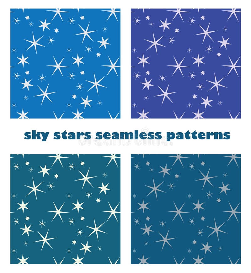 Sky star seamless patterns stock vector. Illustration of stars - 67790574