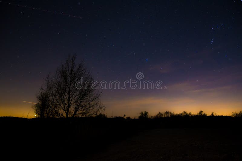 Sky with Stars after Sunset Stock Image - Image of dusk, stars: 91532071