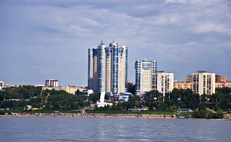 Sky with Storm Clouds Over the Port City Stock Image - Image of glass ...