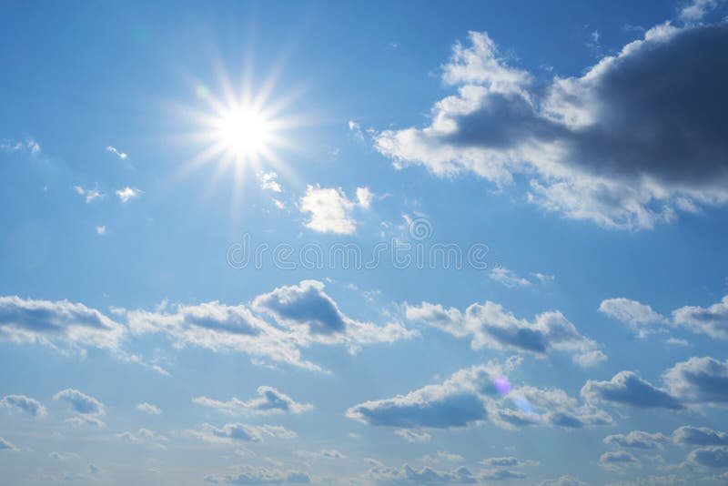 Sky, Sun and Clouds As Background during the Day, Bright and Beautiful ...