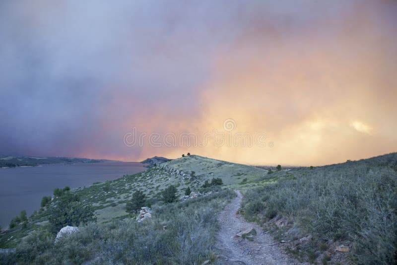Sky and the Sun Obsured by Wildfire Smoke Stock Image - Image of range ...