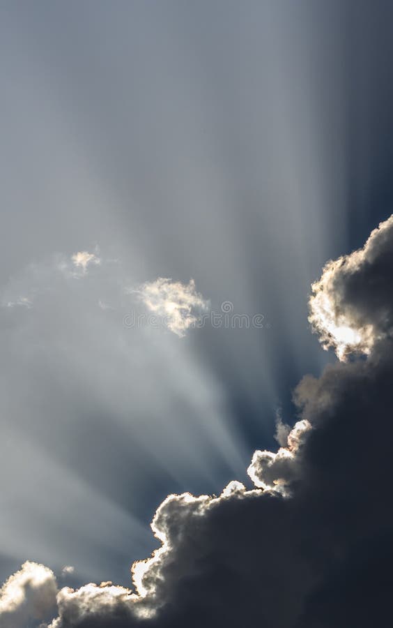 Sky with Sun Rays at Dusk stock photo. Image of beams - 32304654