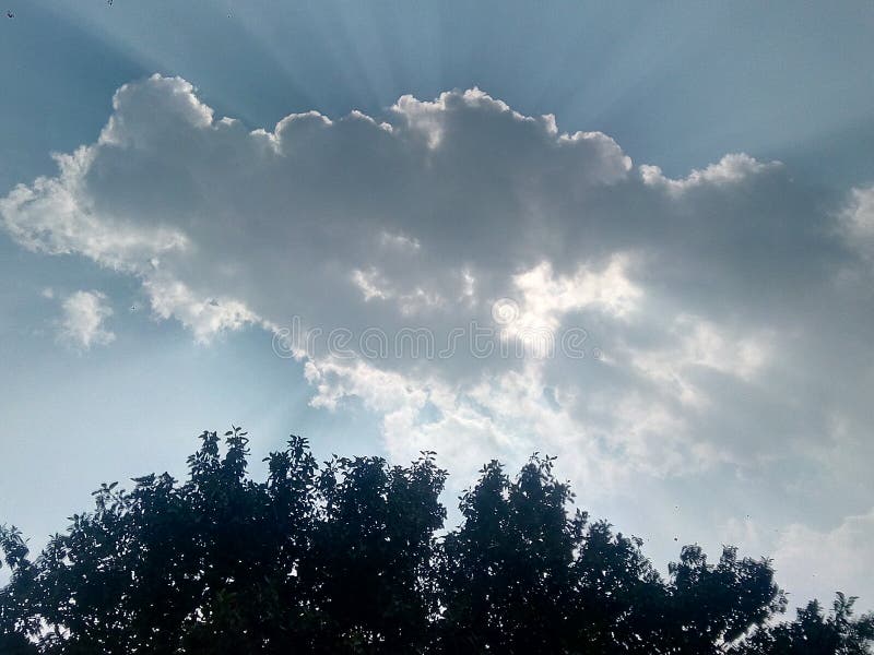 Sky with the sun rays stock photo. Image of rays, beautiful - 161052242