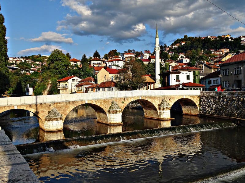 Bridge in Sarajevo editorial photography. Image of bridge - 125772187