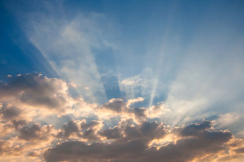 Sky with sunray stock photo. Image of silhouette, abstract - 49055694