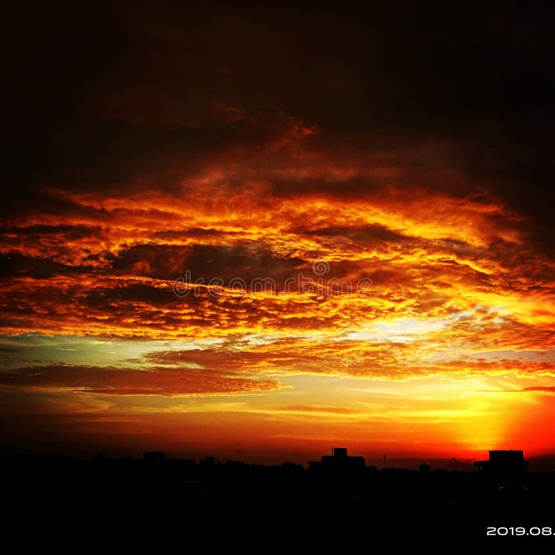 Sky Sunset Amritsar Clouds after Rain Stock Image - Image of rain ...
