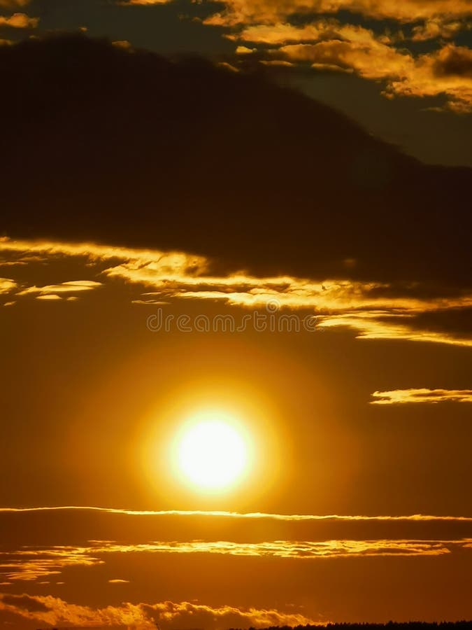 Sky, sunset, cloud scape stock photo. Image of yellow - 194616038