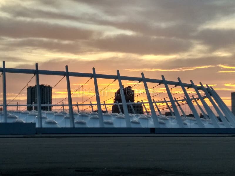 Sky, Sunset, Evening, Roof stock photo. Image of evening - 125457834