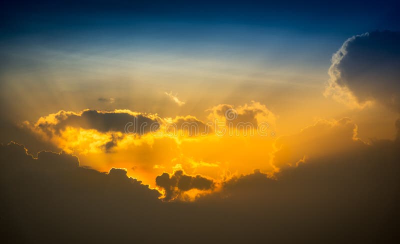 Sky in sunset time stock photo. Image of cloudscape, beautiful - 94300470