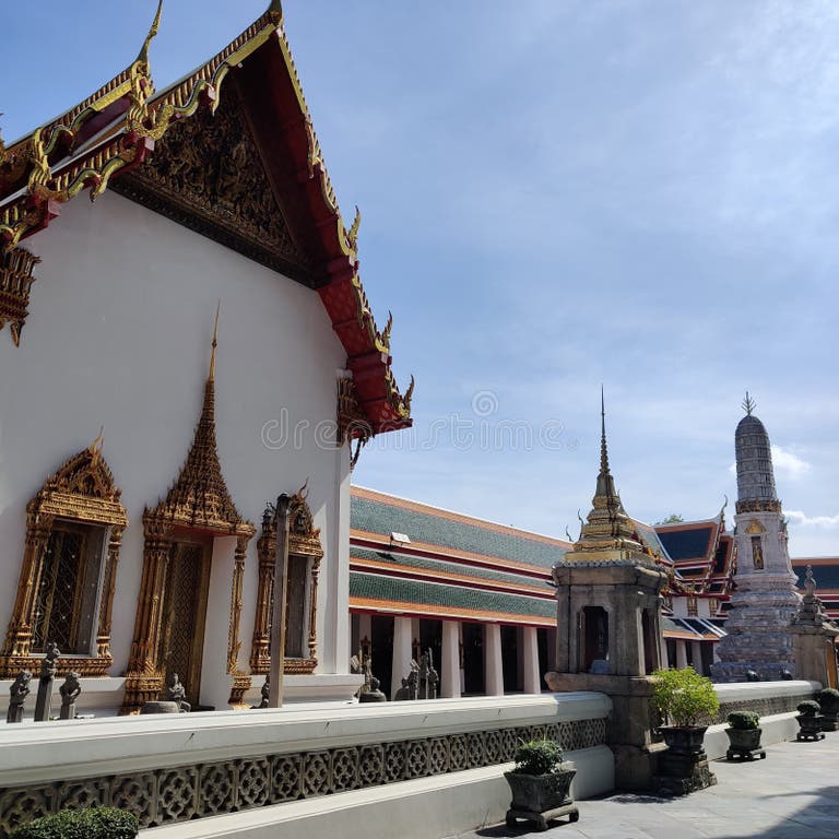 Sky of Temple in Wat Prakeaw Stock Photo - Image of bridge ...