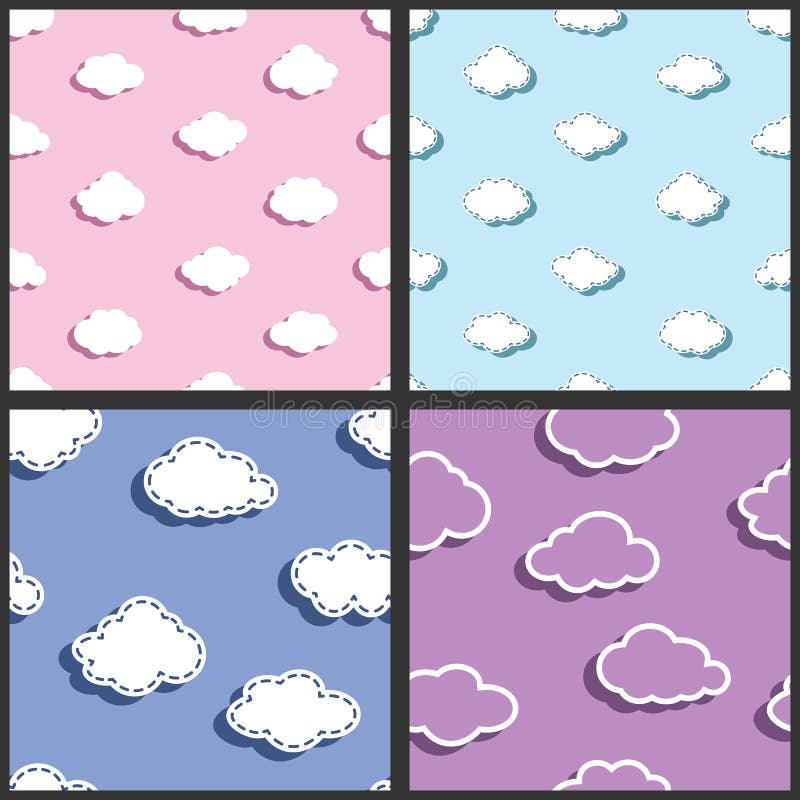 Sky, Textile. Fabric, Clouds Pattern Stock Vector - Illustration of ...