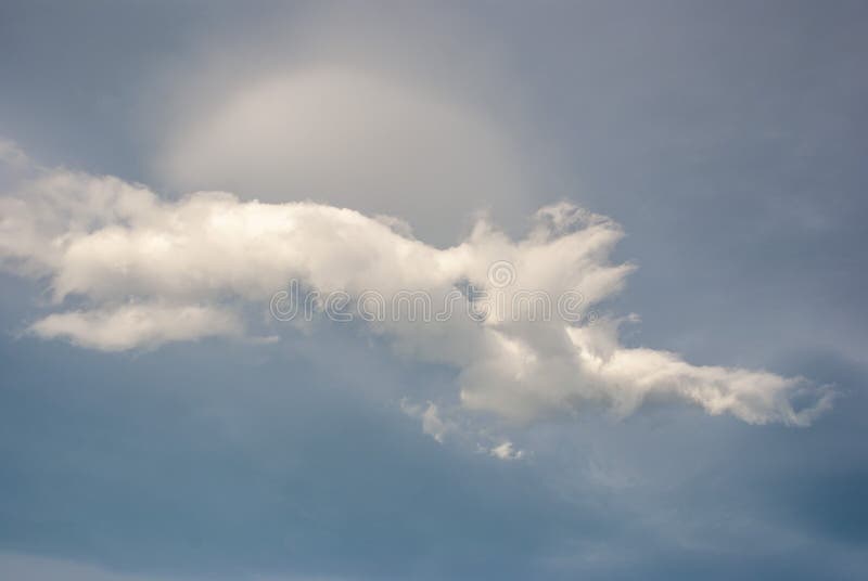 Cloudy Sky with Rare Clouds Stock Photo - Image of power, thunder ...