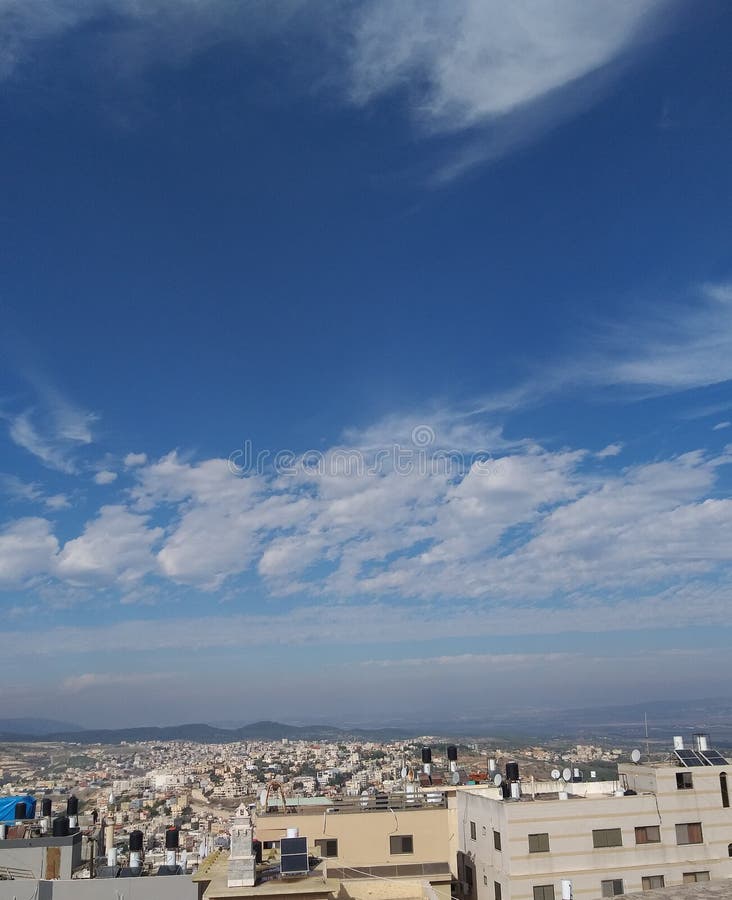 Sky Time Nice View of Clouded Stock Photo - Image of houses, veiw ...