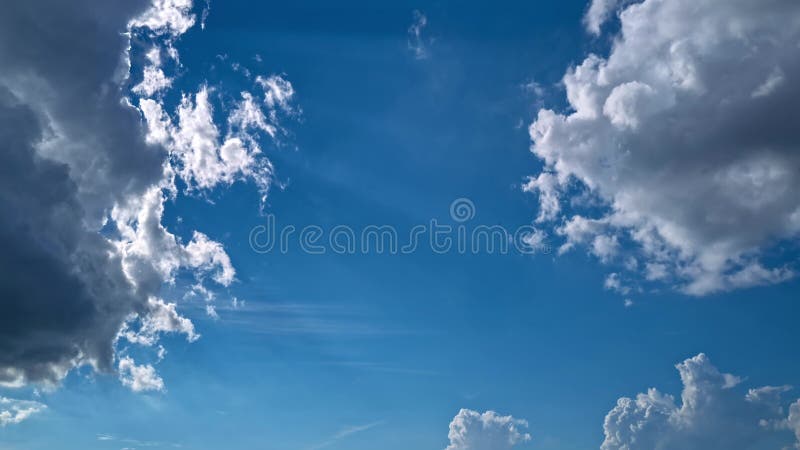 Sky Time Lapse. Cumulonimbus Cloud Movement. Moving Clouds and Sun. 4K ...