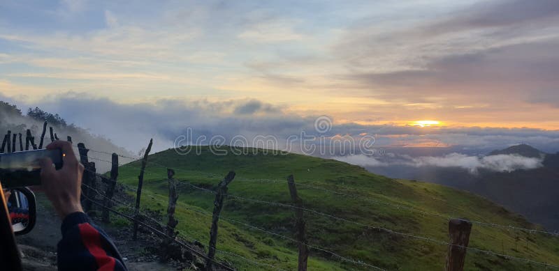 The Sky Towards Dusk on the Indonesian Island of Timor Stock Image ...