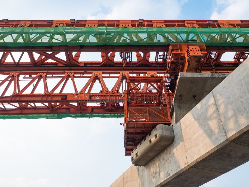 Sky Train Construction Site Stock Photo - Image of build, concrete ...