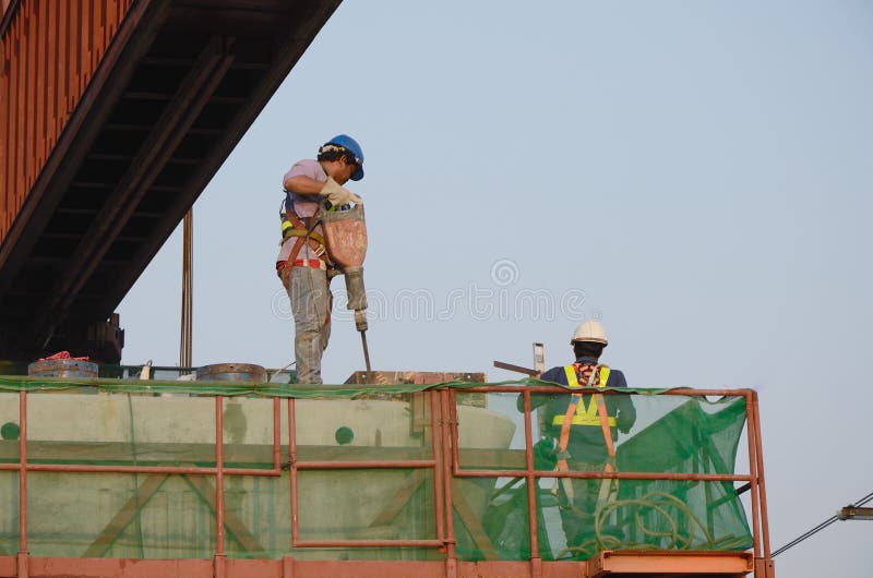Sky Train Under Construction Editorial Stock Photo - Image of exterior ...