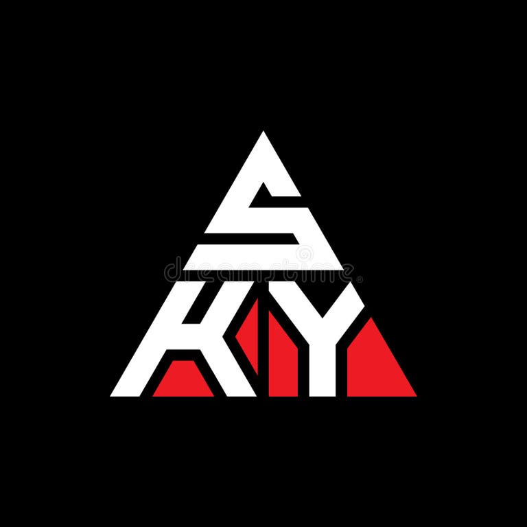 SKY Triangle Letter Logo Design with Triangle Shape. SKY Triangle Logo ...