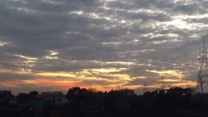 Sky view of evening time stock photo. Image of beautiful - 168047512