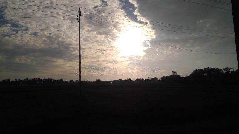 Sky view of evening time stock image. Image of beautiful - 168048037