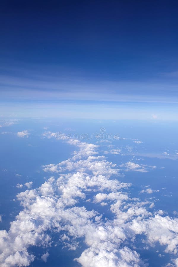 Sky View from a High Angle on the Plane Stock Photo - Image of ...