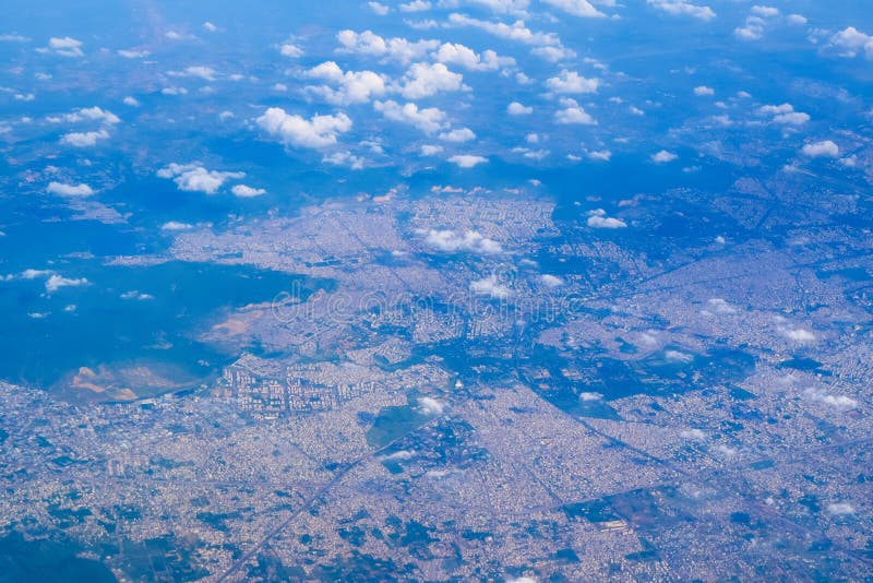 Sky view of Indian city stock image. Image of cloud, scene - 80275227