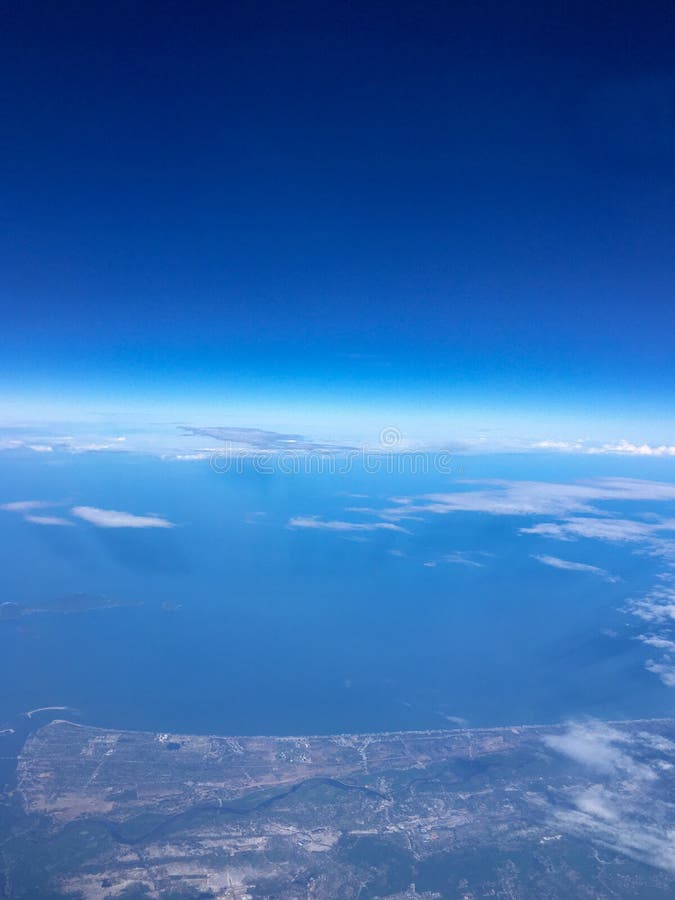 Sky View from Plane Window View of Universe Stock Image - Image of ...