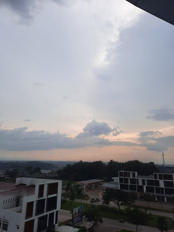 Sky View from Rooftop Campus. Stock Photo - Image of view, campus ...