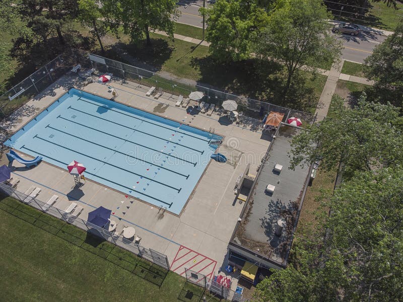 Sky View of a Swimming Pool Stock Image - Image of landscape, view ...