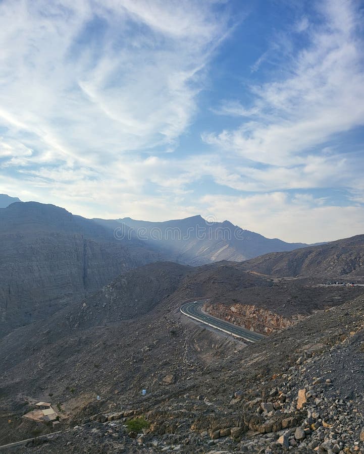 Sky View in UAE Jabel Jais Mountain Stock Photo - Image of jabel ...