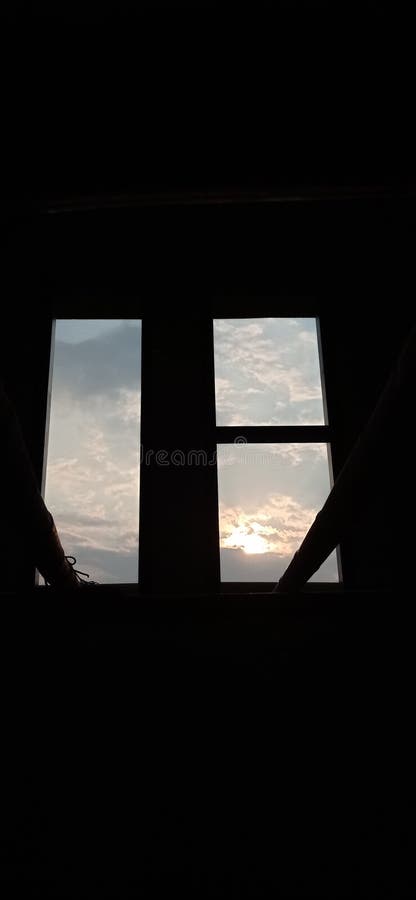 Sky View between the Windows Stock Image - Image of cloud, blue: 225844863