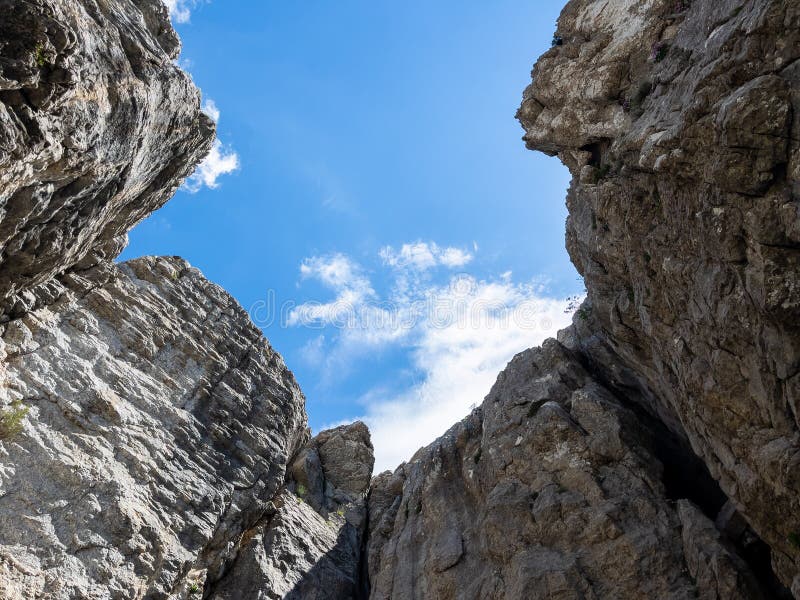 Sky Views of Deep Snow Pits in Unusual Mountains of Mediterranean ...