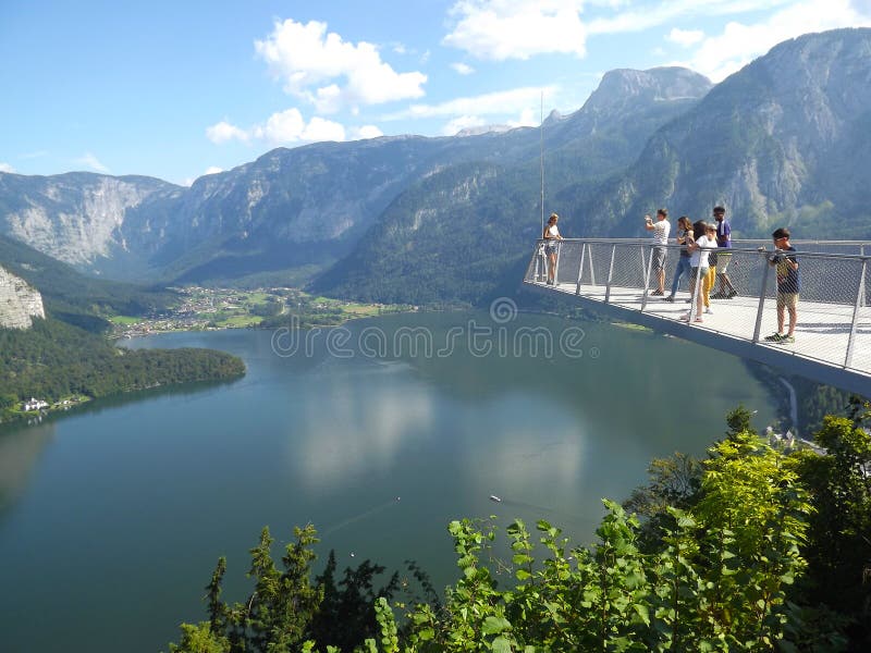 Sky Walk, Hallstatt View Point Editorial Image - Image of point, boat ...