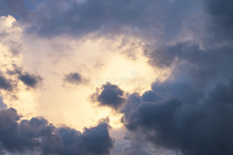 The Sky Was Filled with Black Clouds Obscuring the Sunlight Stock Photo ...