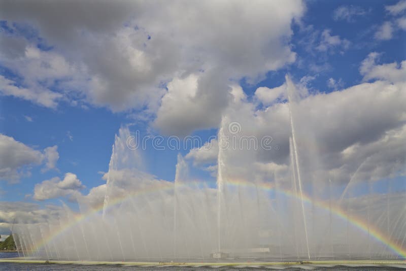 Sky and water rainbow stock photo. Image of park, moscow - 72387208